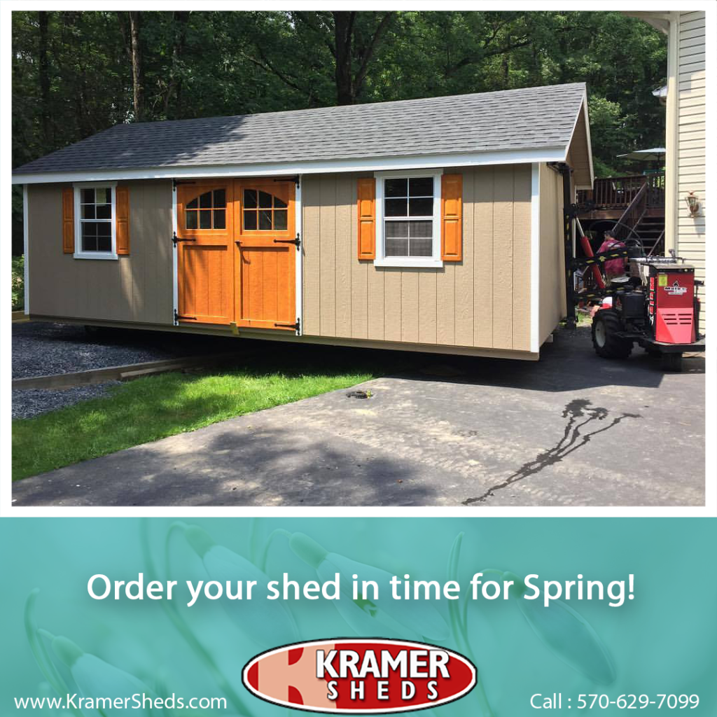 Storage Shed ready for Spring - Kramer Sheds