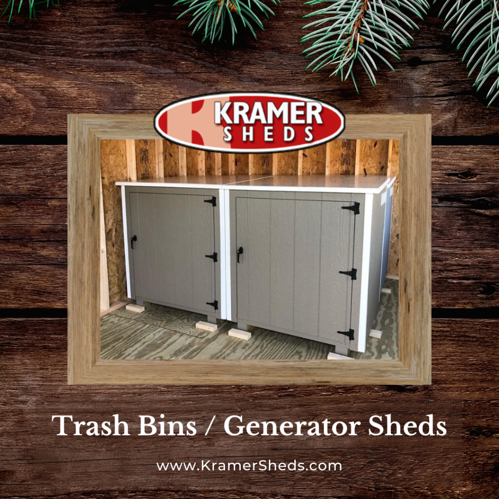 Trash Bin Coverage or Generator Sheds - Kramer Sheds